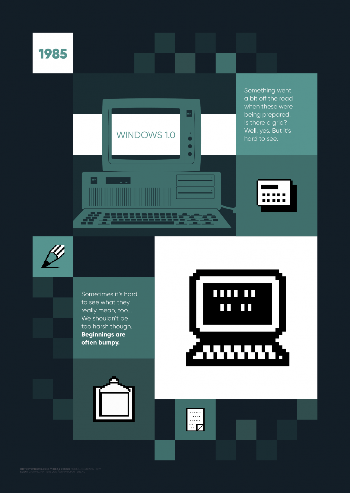 UI Icons Evolution: A Journey Through 32 Posters